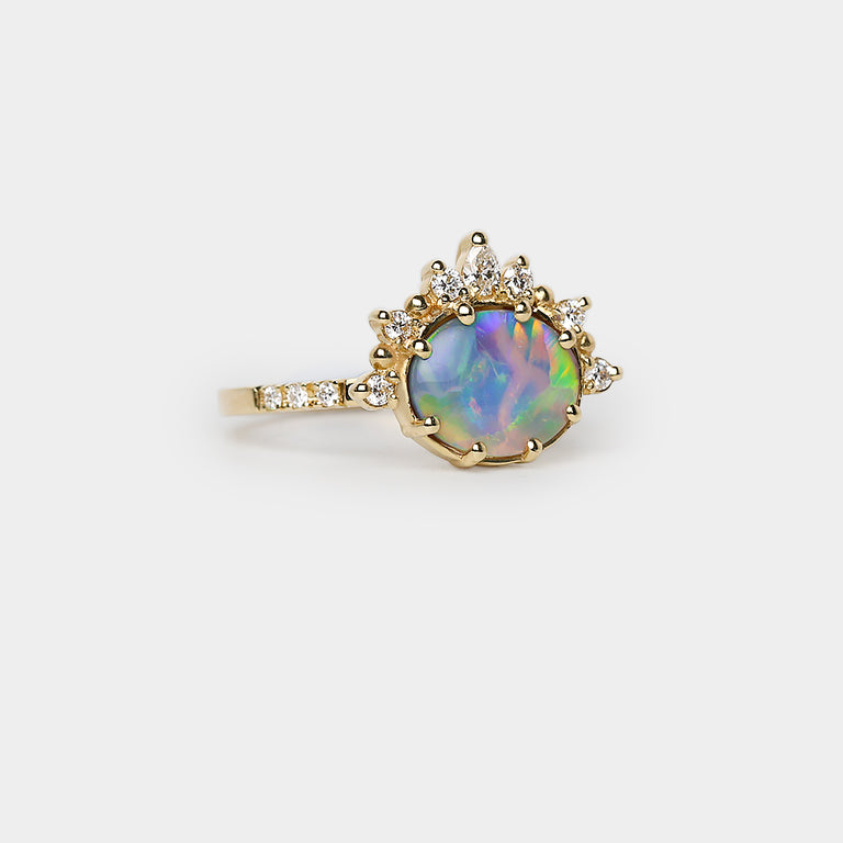 Tiara black Opal Ring - 1.16ct black opal – James & Irisa