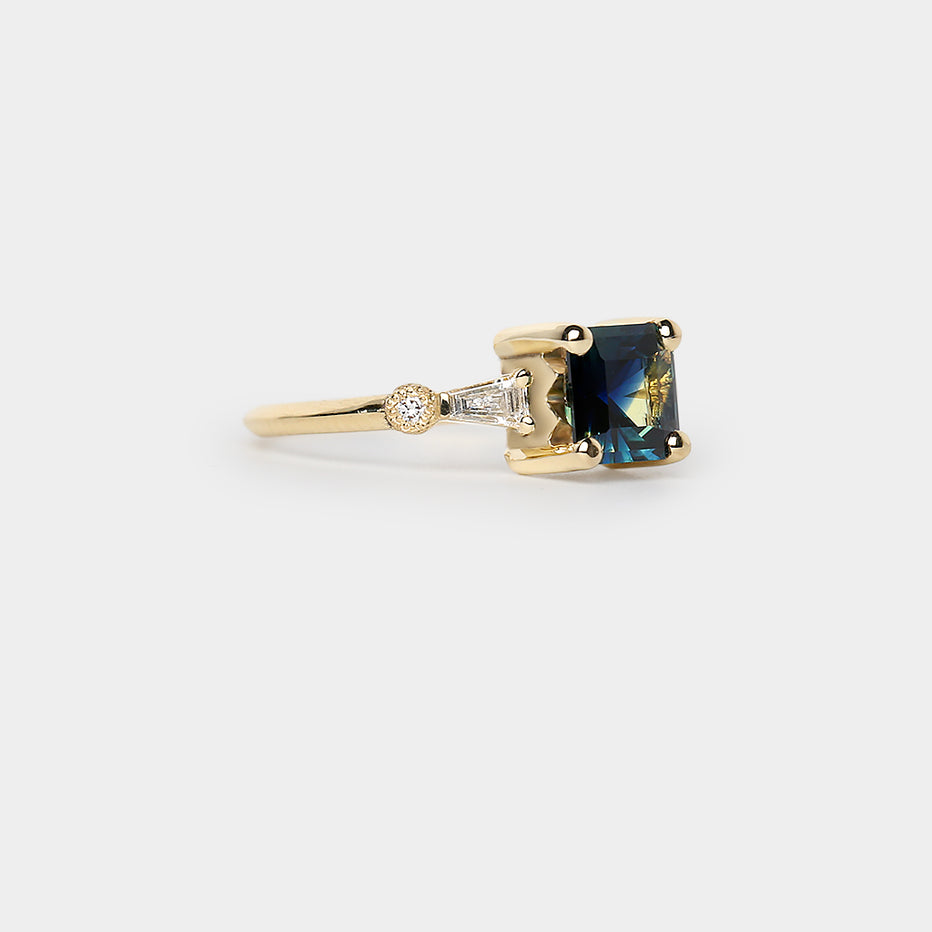 Astra sapphire ring - 1.55ct radiant sapphire – James & Irisa